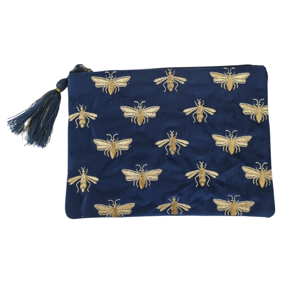 Blue Velvet Bee Clutch – OllieandI